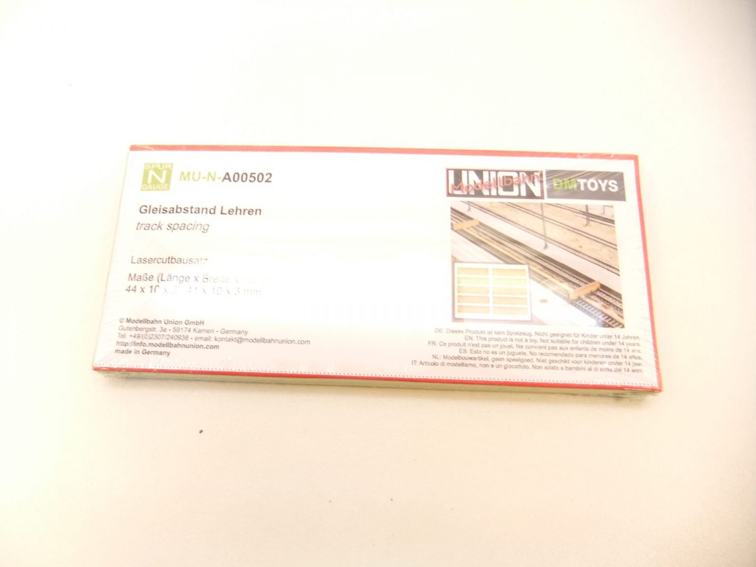 Modellbahn Union N-Spur BS Lasercut Gleisabstandslehre » Modellbahn Nütz