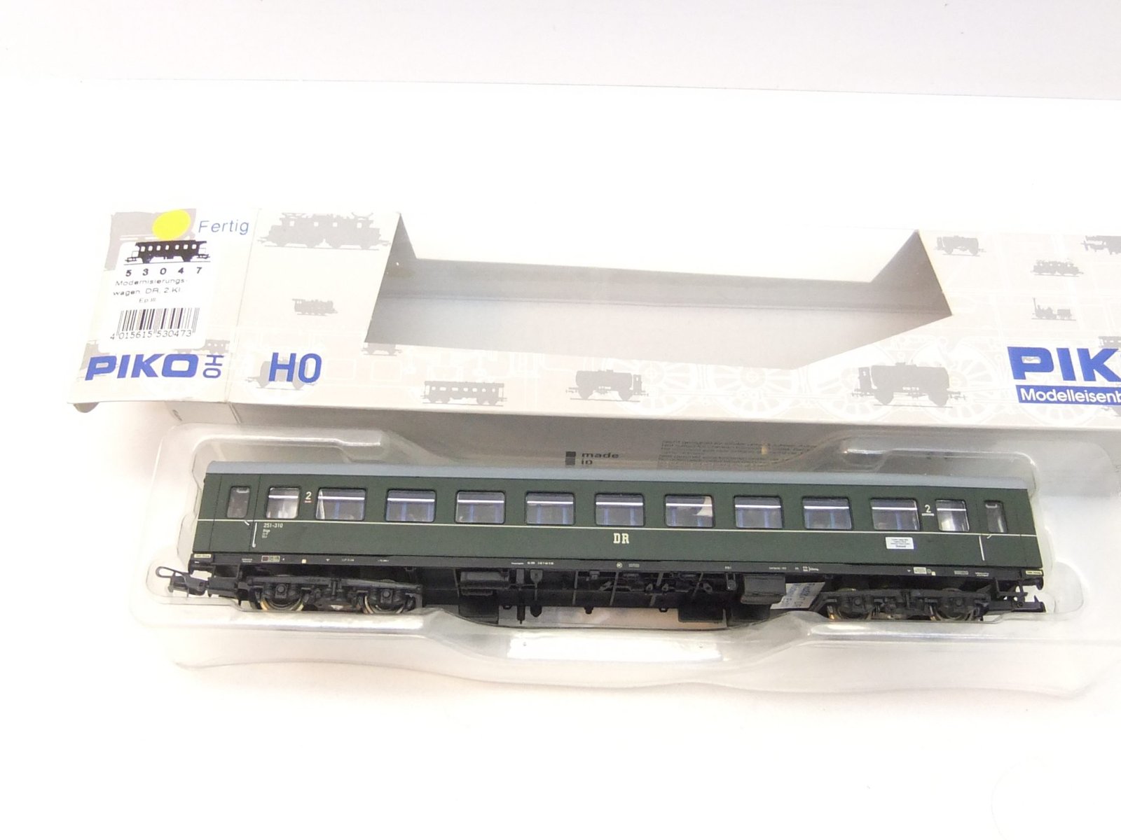 Piko HO 4-achs.Mod-Wagen 2.Kl. DR Ep.III LED-Innenbeleuchtung ...