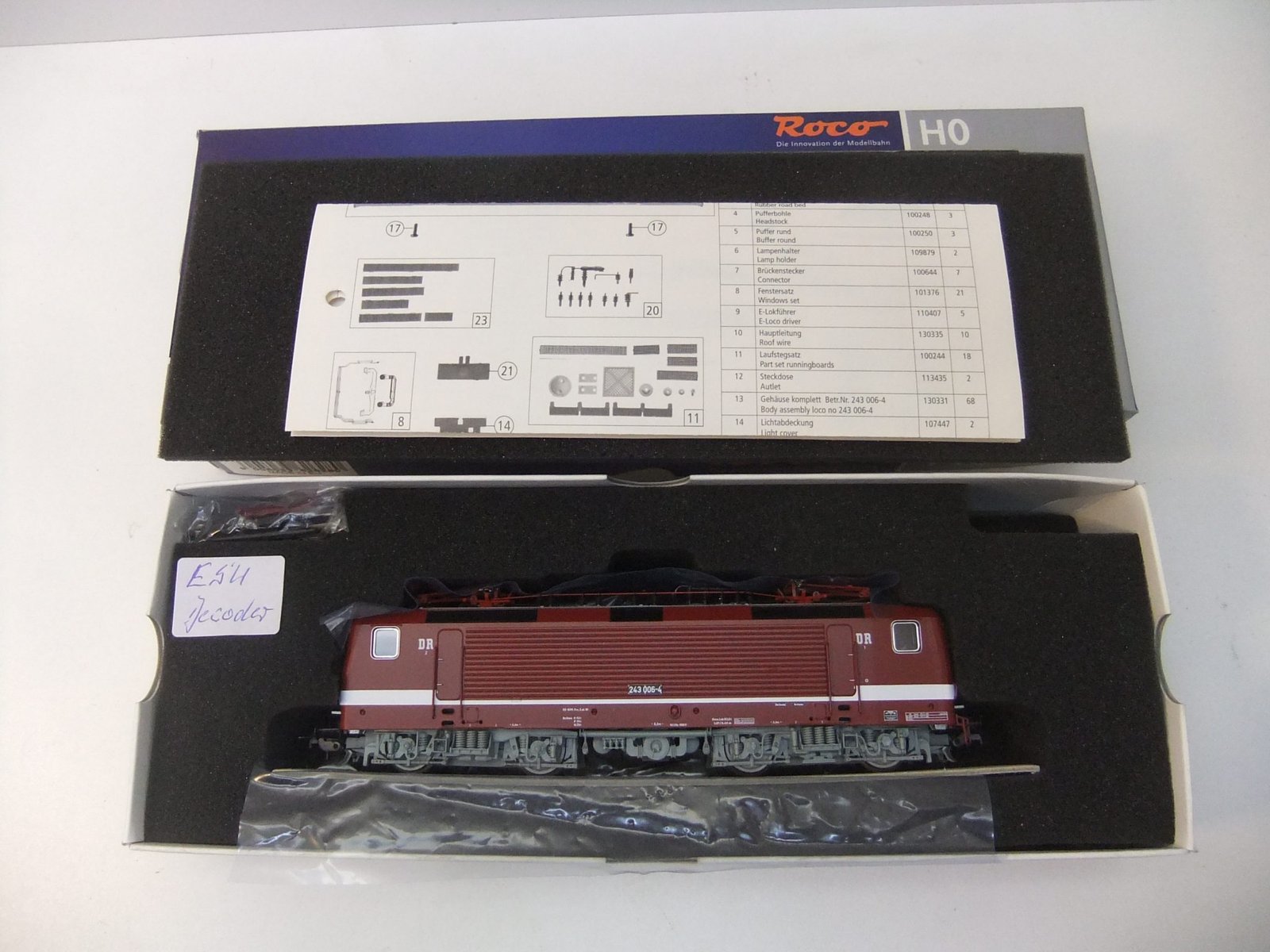 Roco 62628 HO E-Lok BR 243 006-4 DR Ep.IV Digital » Modellbahn Nütz